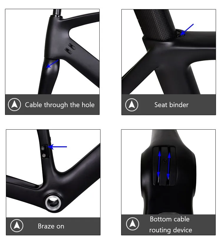 Fm099 Dengfu Di2 Carbon Aero Bicycle Frame Disc Brake Carbon Road Disc ...