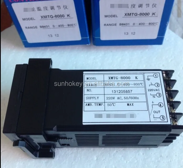 Xmtg-8000 48x48mm Ac 220v 0-400c-800c K Type Temperature Controller ...