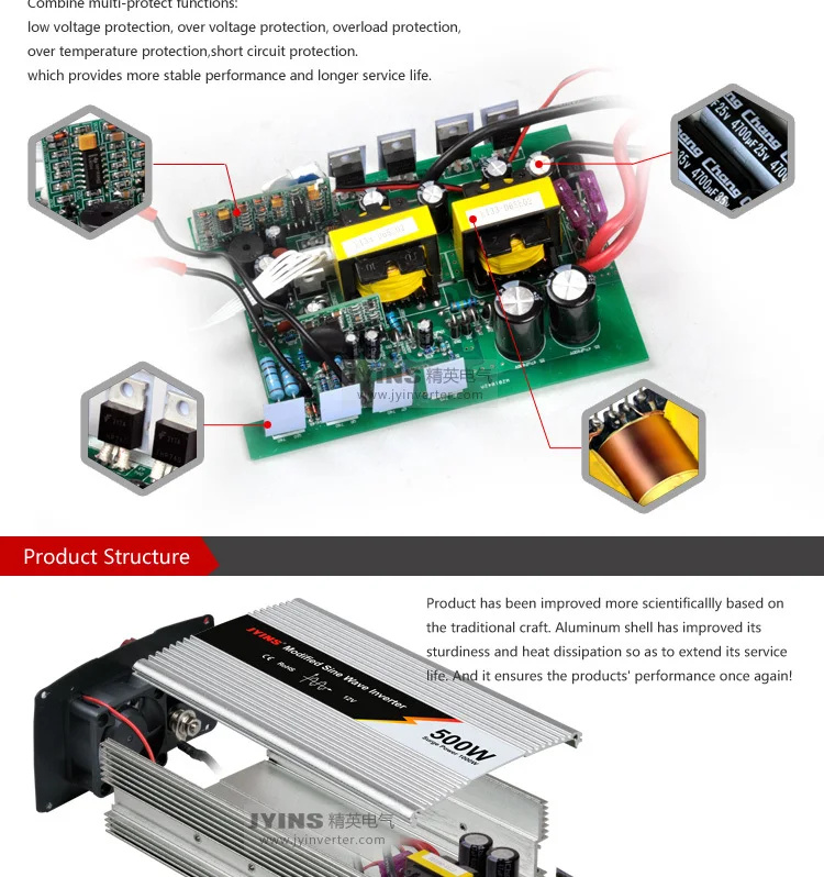 MSW 전원 인버터 12v 220v 500W 태양 인버터 중국 제조 10 입력 출력 장치| Alibaba.com