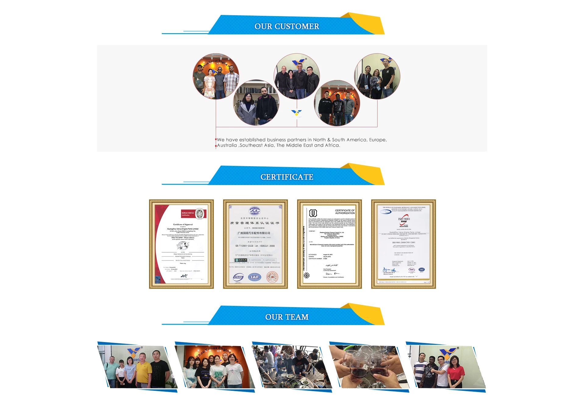 Guangzhou Venus Engine Parts Limited - Engine Bearing, Piston Ring