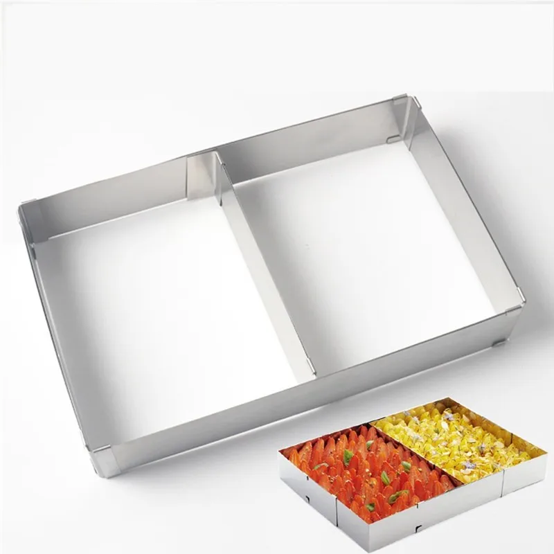 Stainless Steel Rectangular Baking Mold Frame Mousse Cake Ring - Buy ...