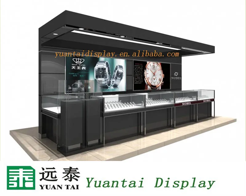 Modern Shopping Mall Counter Design For Watch Display Showcase Design ...
