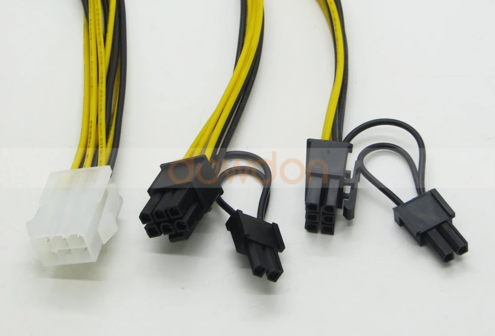 PCIE de 6 pines "Y" dividir dos PCIE 2,0 8(6 + 2) Pin Cable PCI-Express 2,0 adaptador de ...