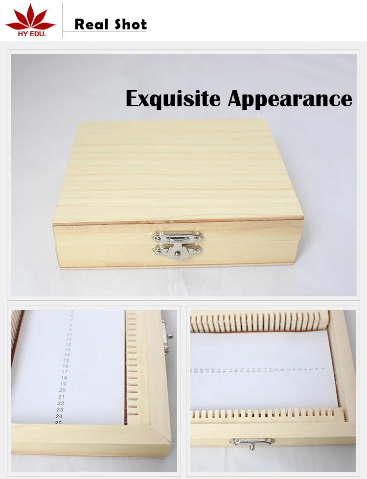 Exquisite Slide Case 25piece Microscope Prepared Slides Wooden Box ...