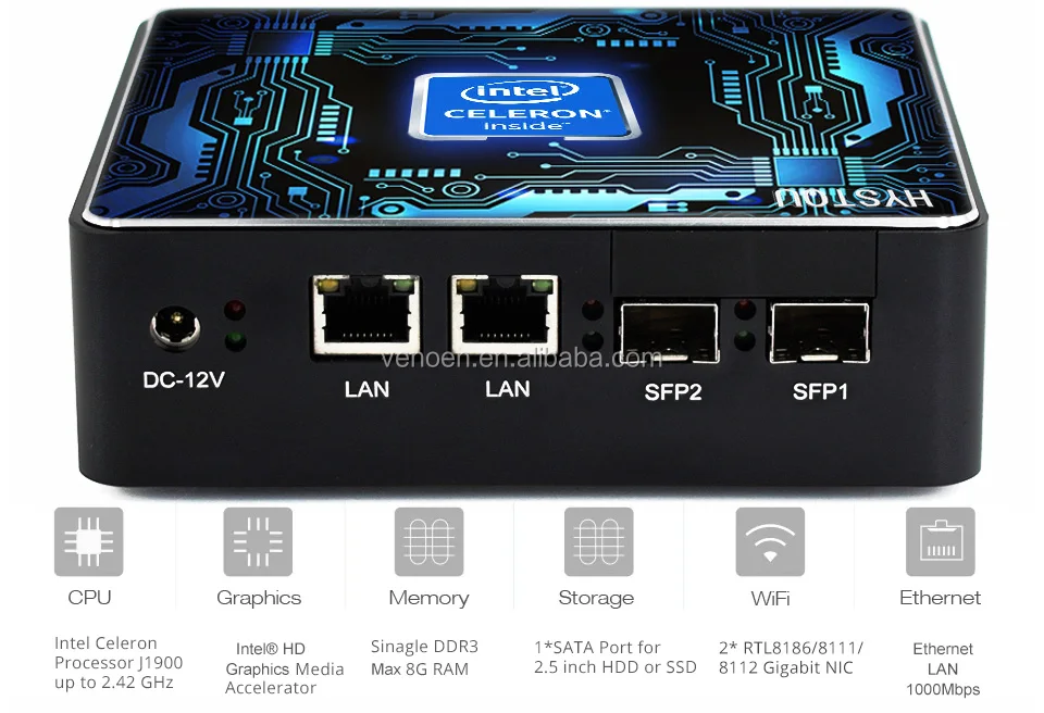 SFP J1900 Portable Mini PC - Quad Core, 2-Year Warranty