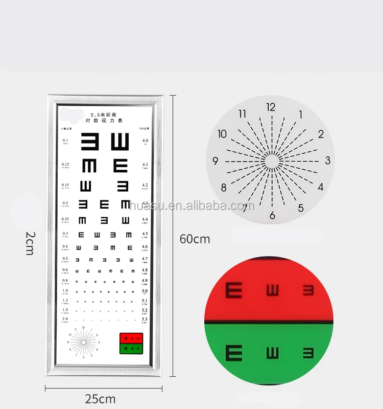 Ophthalmic Snellen Visual Acuity Chart LED Lamp 2.5m
