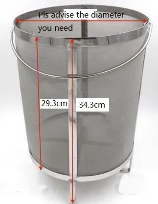 Stainless Steel Mesh Brewing Basket – 300/400 Micron Filter for Home ...