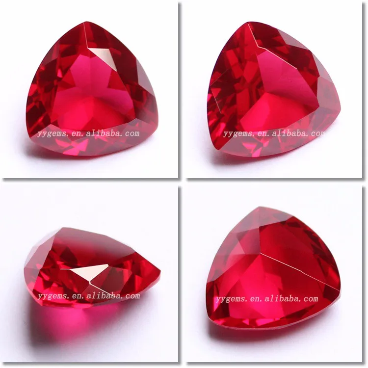 High Quality Ruby 5# Triangle Corundum Gemstone Synthetic Ruby Jewel ...