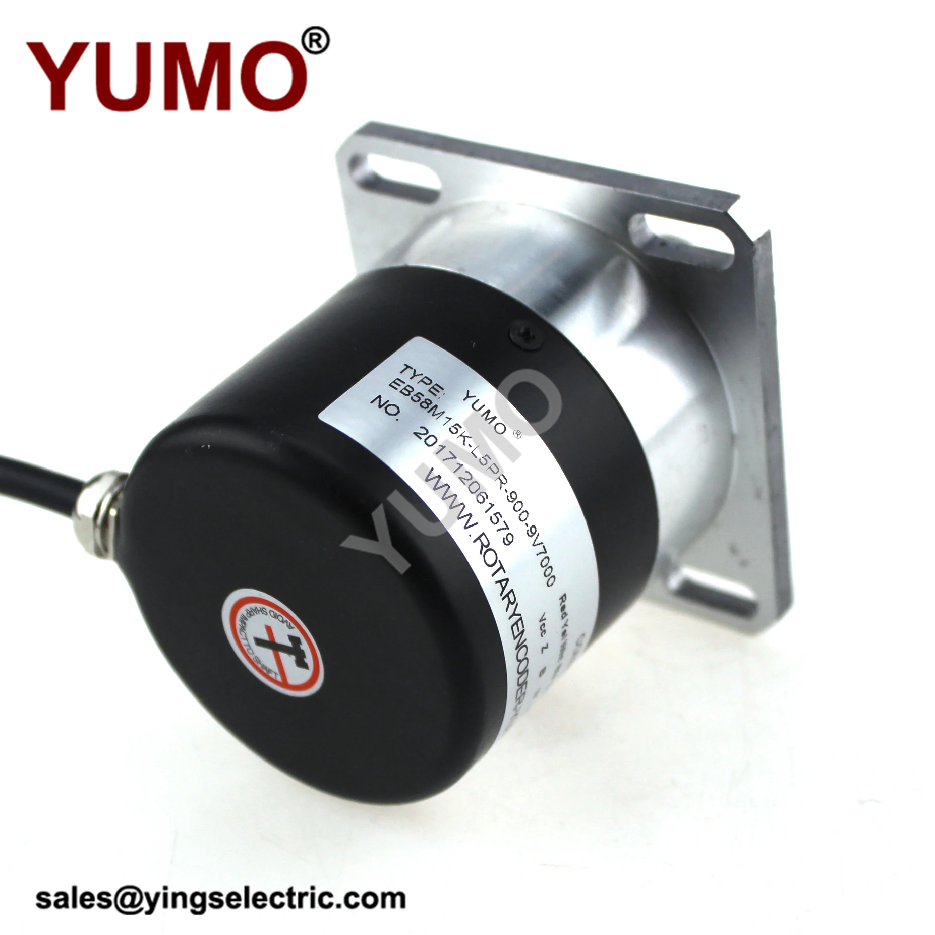 Yumo 인코더 Eb58m15k-l5pr-900-9v7000 58mm 15mm 900ppr 5v Dc 샤프트 증분 로터리 인코더 ...