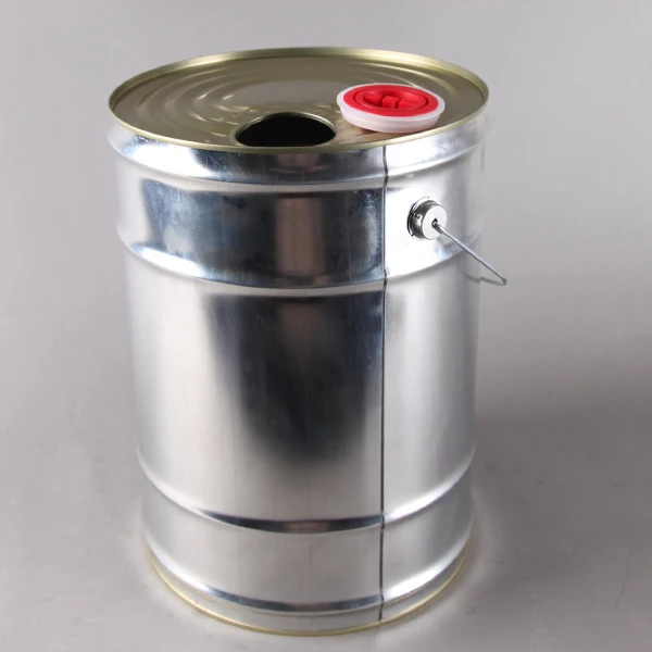 25l Large Capacity Round Iron Can With Small Opening And Iron Handle ...