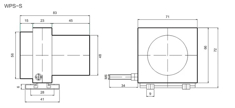 0-10V 1500mm Rope Encoder Draw Wire Length Sensor - SOP