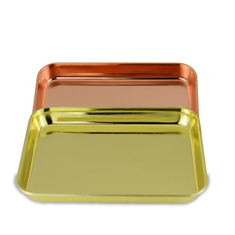 Manufacturers Rose Gold Rectangle Serving Metal Tray Stainless Steel ...