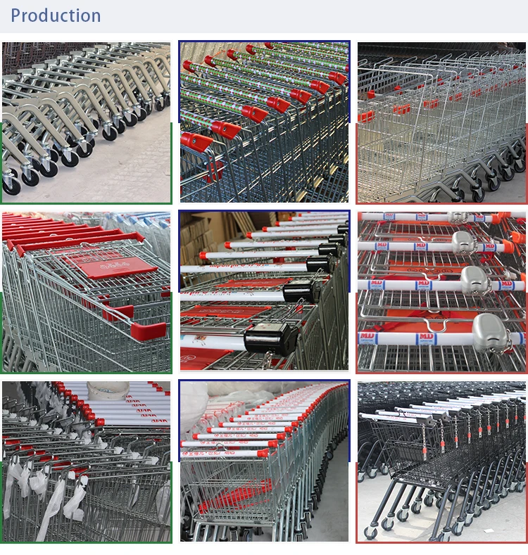 180L Large Metal European Style Supermarket Shopping Trolley