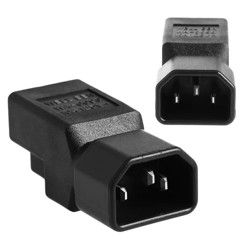 Iec 320 C14 Hombre A Nema 5-15r Hembra De Alimentación De Convertidor De Adaptador De Conector ...