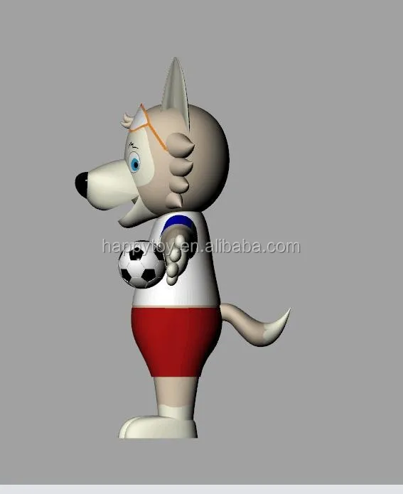 2m Height Wolf Mascot Costume 2018 World Cup Inflatable Mascot Costume ...