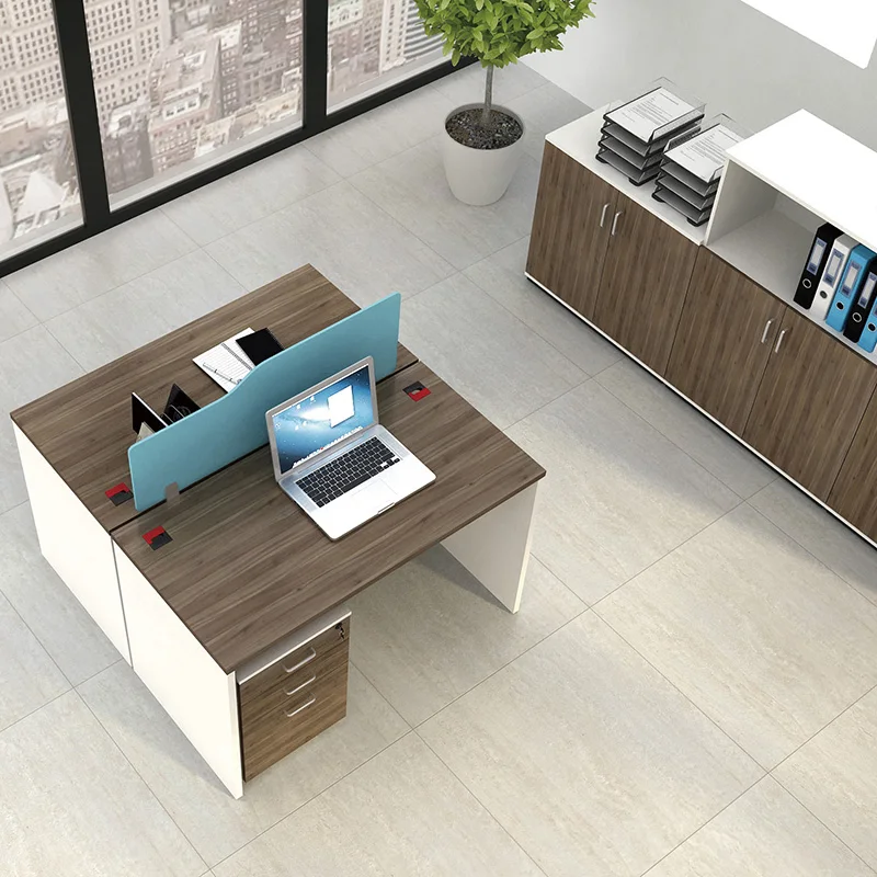 Modern 6 Person Office Computer Workstation Desk Set