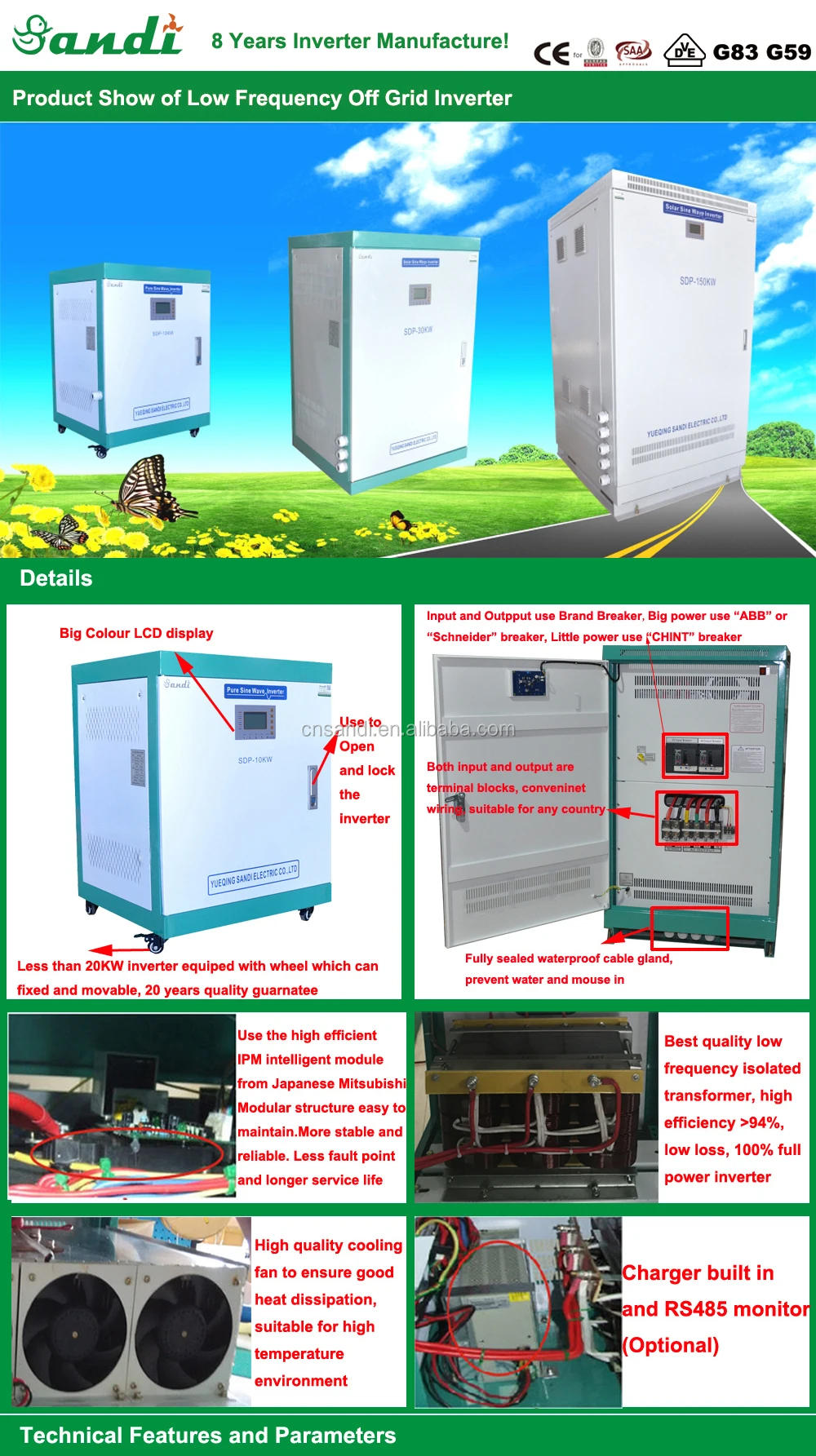 1-200kw Dc/ac Inverters,Ac Drive Type And Triple Output Type Big Power ...