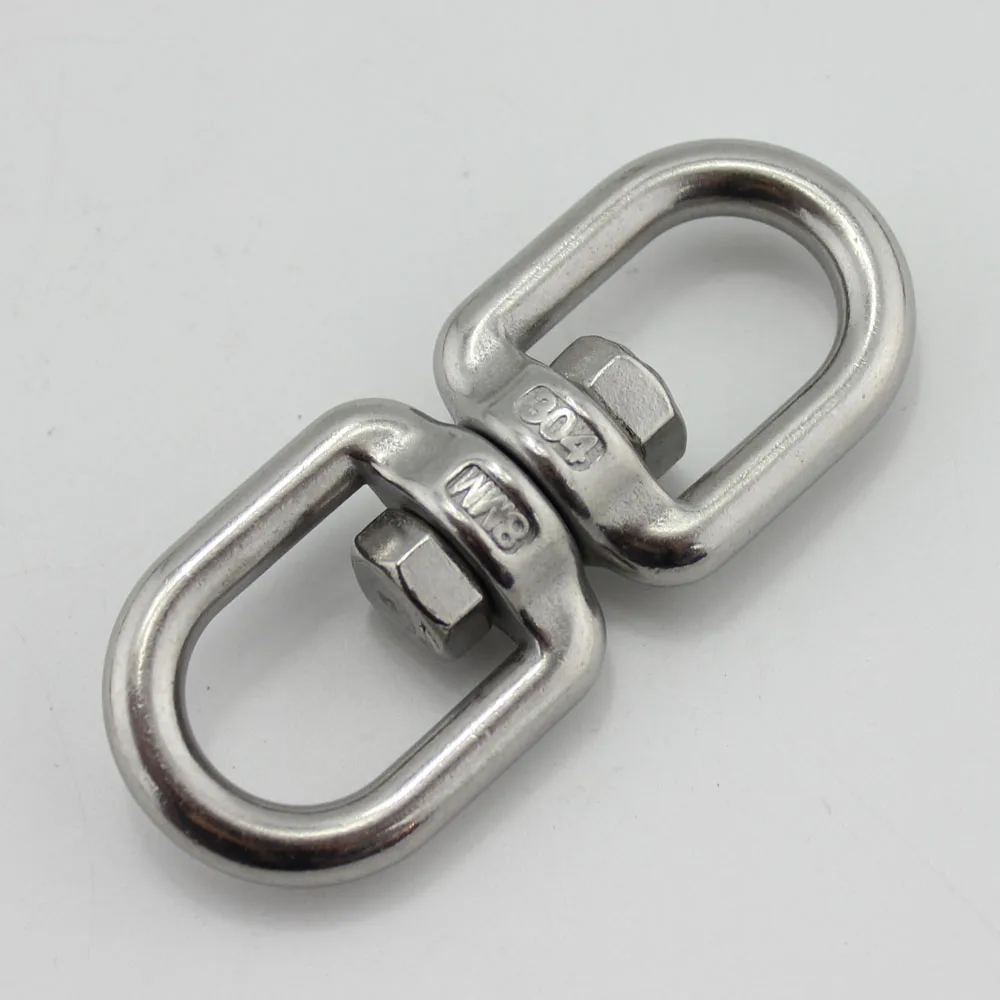 Stainless Steel Rigging Hardware Double Eyes Chain Swivel - Buy Double ...