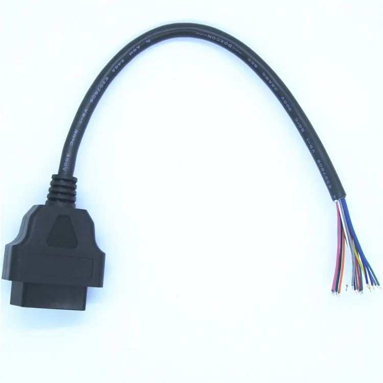 Obd2 16pin Male Plug Connector For Extension Adapter Obd Cable Obdii ...