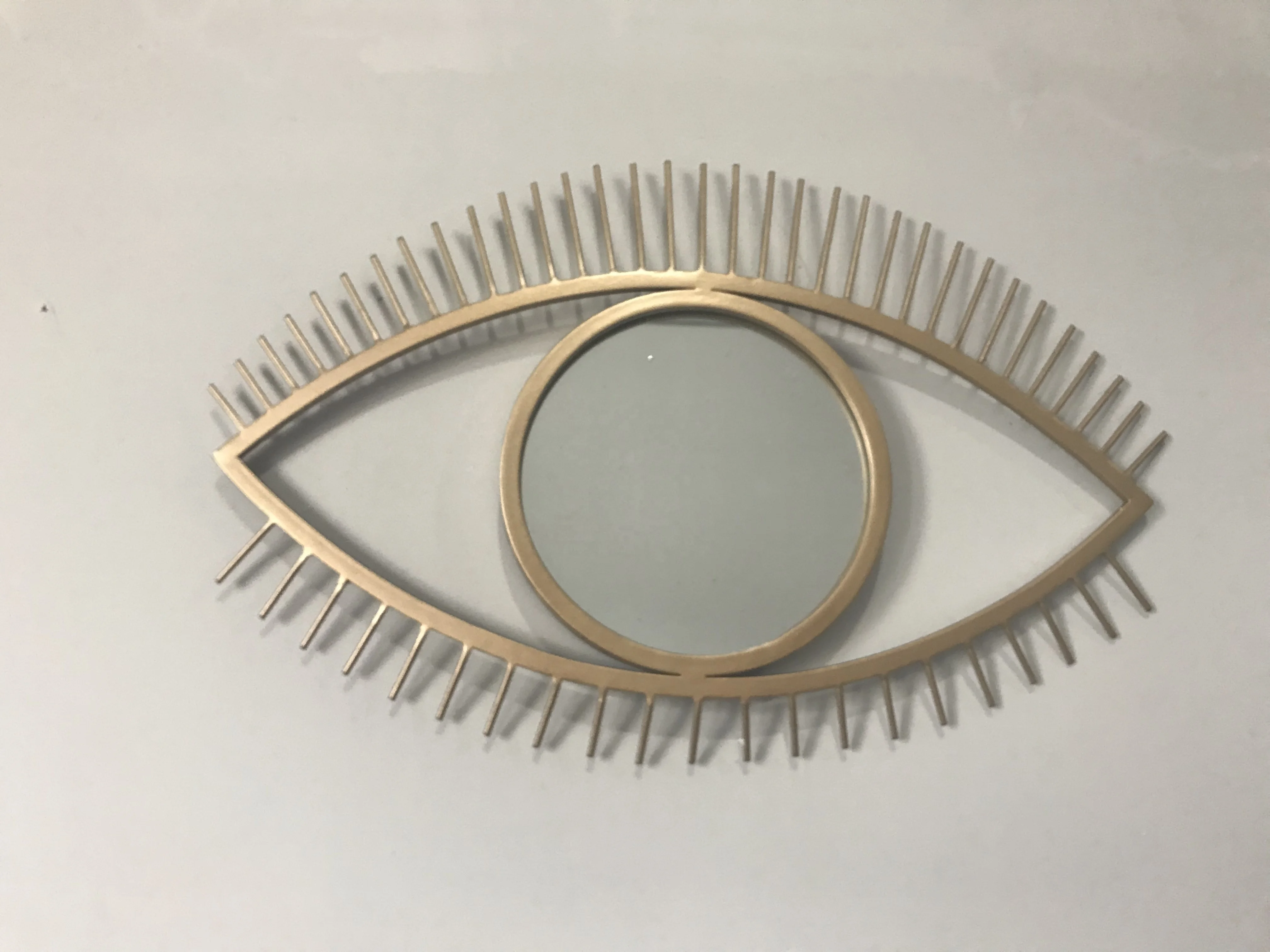 Swt Ins Style Nordic Eye Shape Metal Wire Gold Mirror Eye Mirror - Buy ...