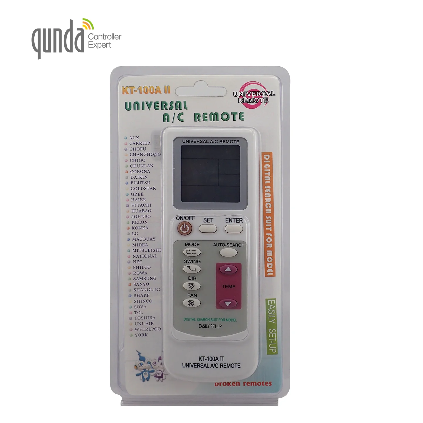 SYSTO KT-100AII QUNDA UNIVERSAL AIR CONDITIONER REMOTE CONTROL