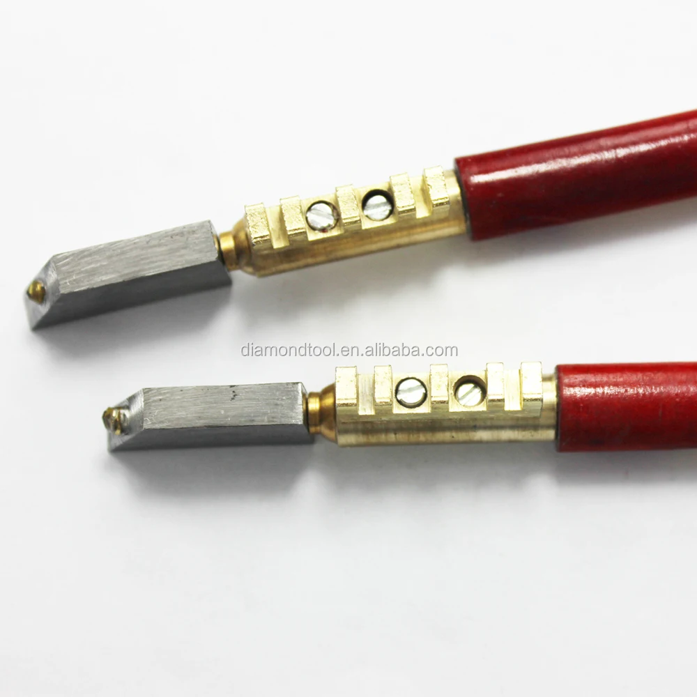 Professional Diamond Glass Cutting Tools/wood Handle Diamond Tip Glass ...