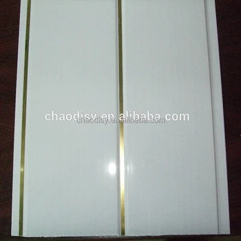 Gold Line Silver Line Pvc Ceiling Pvc Wall Panel Glossy White Pvc Panel ...