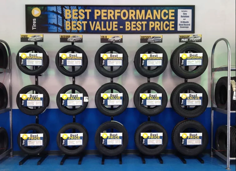 Exciting Retail Environments Metal Car Tire Display Stand,Pop Tire ...