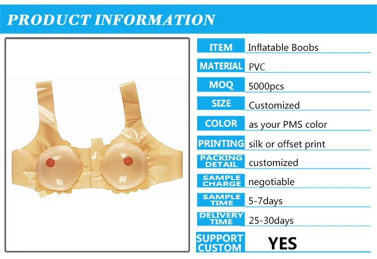 Eco-friendly Soft Pvc Inflatable Breast Durable Plastic Blow Up Funny ...