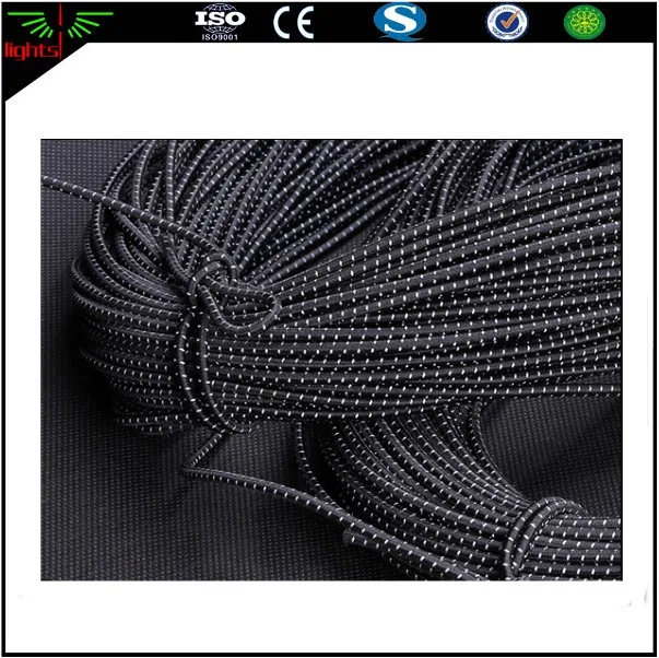 Custom High Vis 3mm Black Reflective Elastic Bungee String