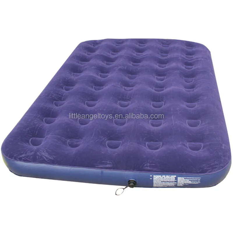 C02 Pvc + Flocked Inflatable Double Air Bed Inflatable Pvc Flocked Air ...