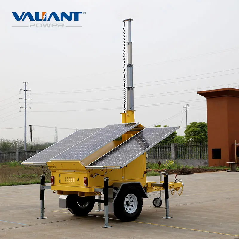 Mobile Telecommunication Tower Trailer System With Telescoping Mast ...