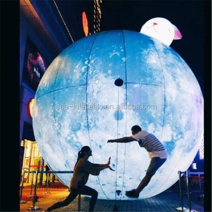 Outdoor Holiday Event Decoration Giant Led Light Inflatable Moon Ballon ...