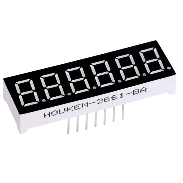 Common anode fnd 0.36 inch 7 segment display ultra red 6 digit 7 ...