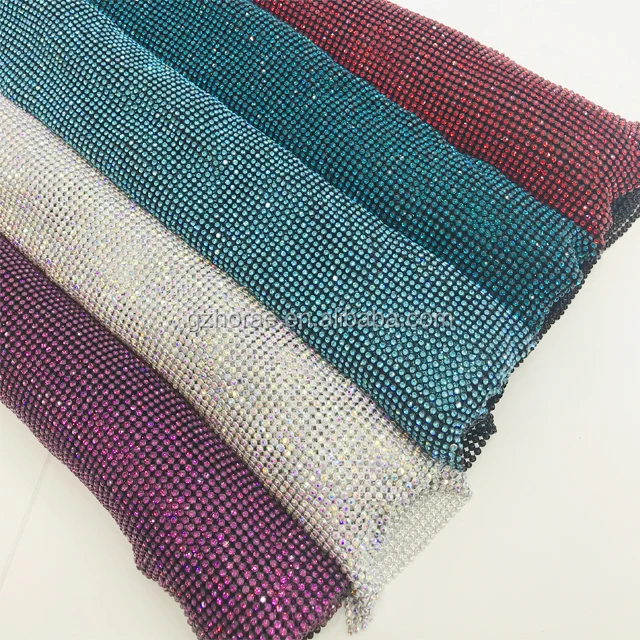 Cheap Bling Bling No Glue Aluminum Mesh Roll Crystal Rhinestone Sheet ...