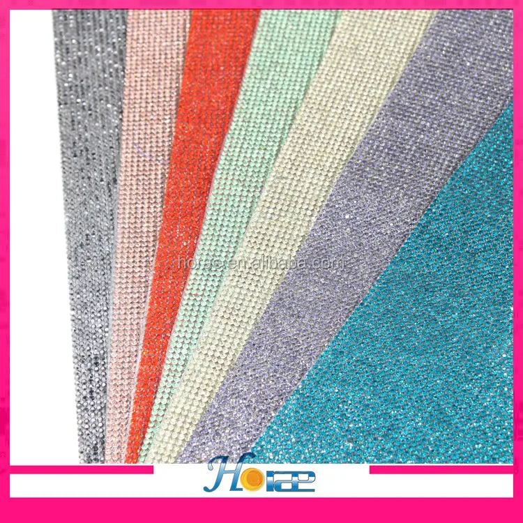24*40cm 2mm Hotselling Colorful Crystal Sheet Rhinestone Mesh For Bags ...