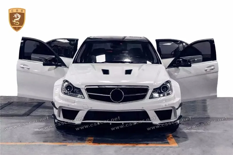 Luxury W204 Black Serie Body Kit Fit For 2012-2014 Year Car C Class 4 ...