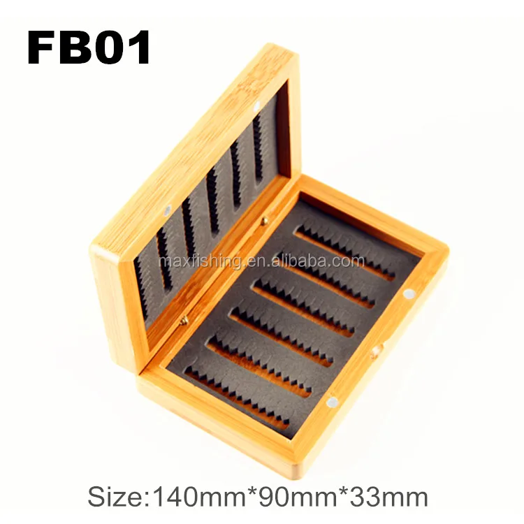 Small Slim Bamboo Fly Fishing Wooden Fly Box - Buy Wooden Fly Box,Fly ...