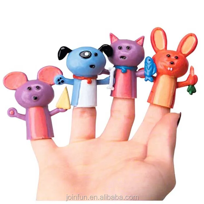 Cartoon Vinyl Animal Custom Finger Puppets - Fun & Safe
