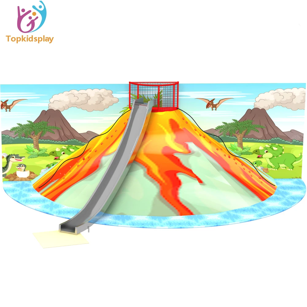 Indoor Volcano Slide with Climbing - Big Fun for Kids