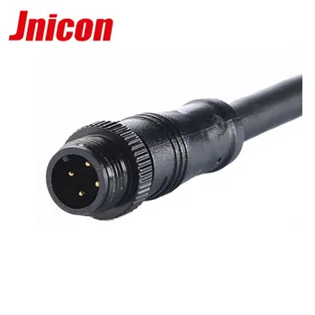 Waterproof Ip68 4 Pin Locking Cable Assembly M12 Round Connector - Buy ...