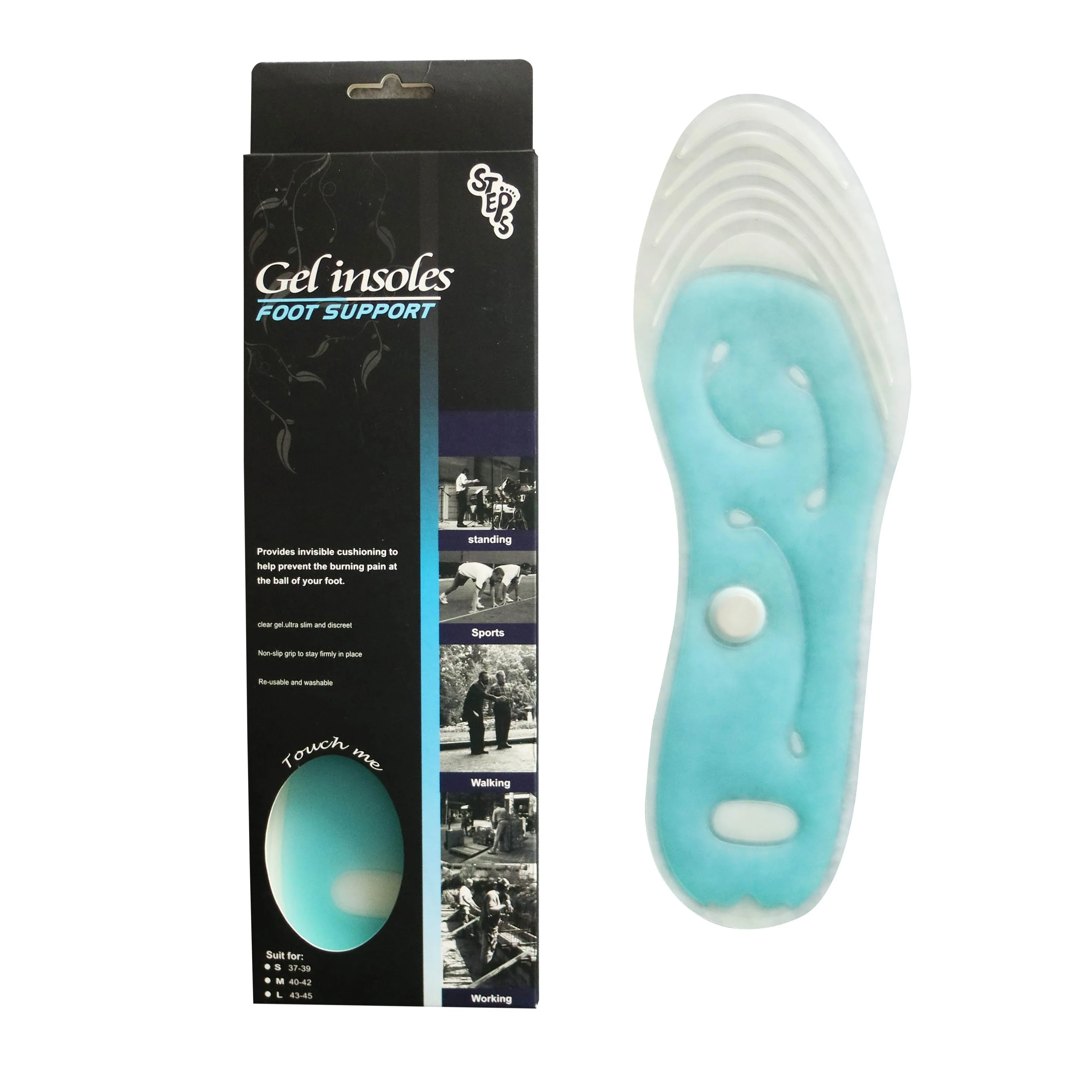 Liquid Soft Gel Massage Therapy Comfort Insoles - Buy Liquid Insoles ...
