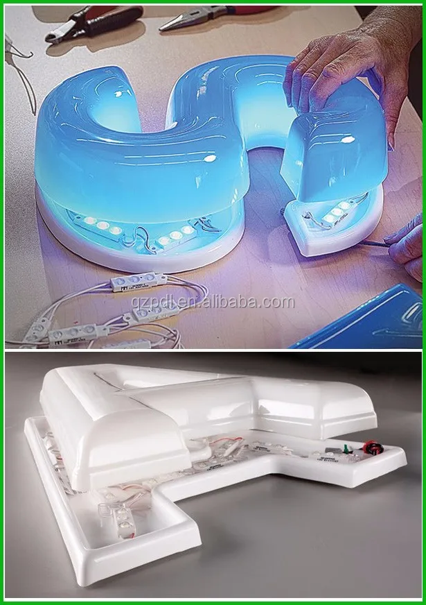 Acrylic Thermoformed Alphabet Letter LED Sign - Customizable