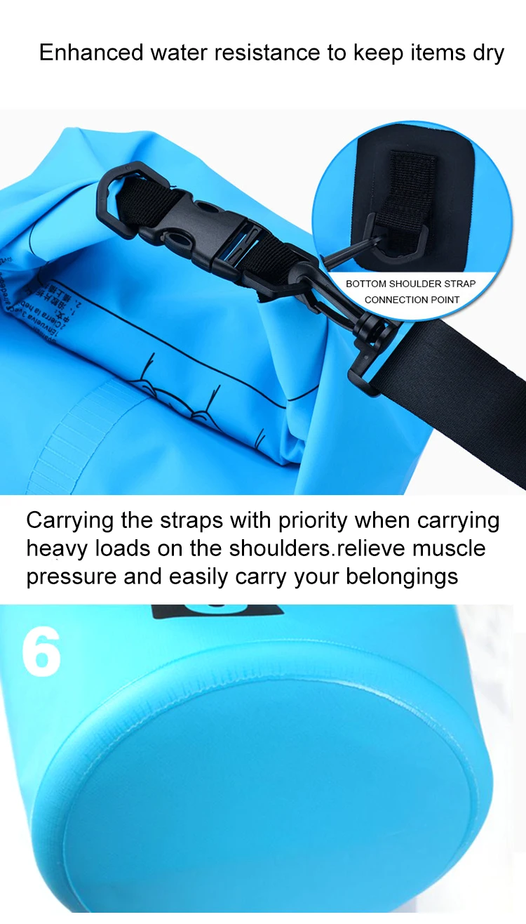 Waterproof Dry Bag 2l 3l 5l 10l 15l 20l 30l Camping Hiking Boating Backpack Kayak Ocean Pack ...