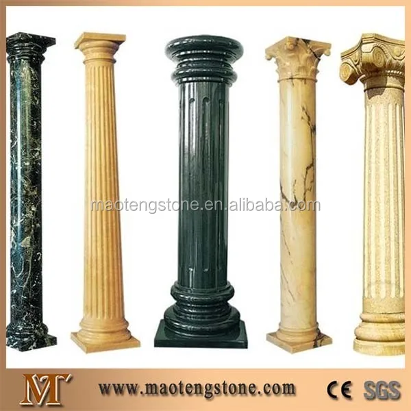 Exterior Stone Pillar Roman Round Column For Large Building - Buy ...