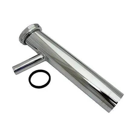 1-1/2 Inch Rough Brass Slip Joint End Outlet Baffle Tee With Threaded ...