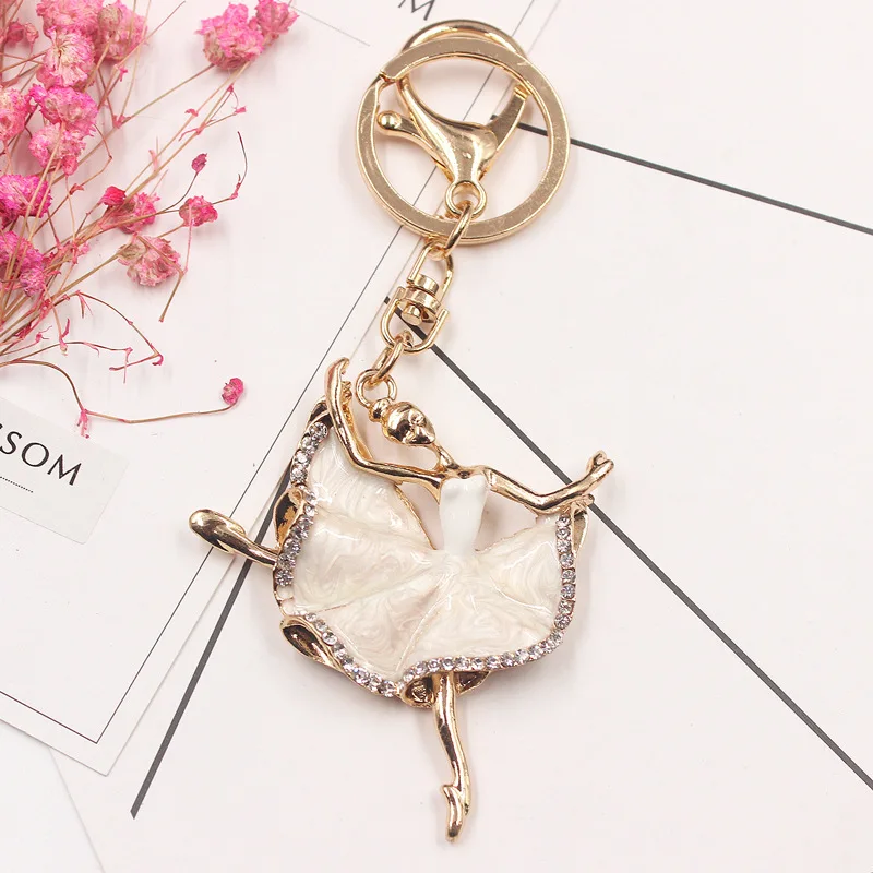 Fashion Ballet Dancing Girl Keychain,Ballerina Dance Key Ring For ...
