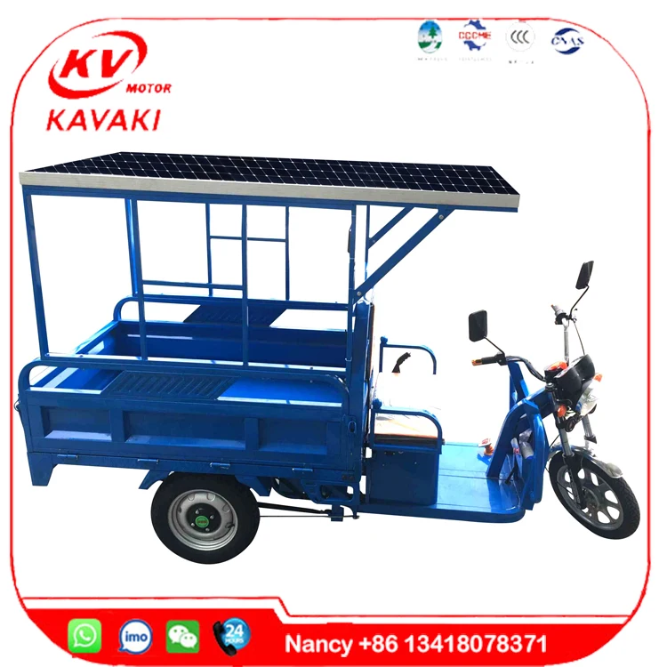 900w 60v 20a With Solar Electric Cargo Three Wheels Motorcycle Tricycle ...