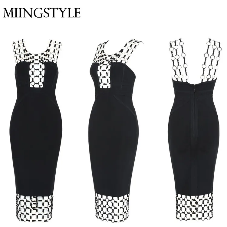 2017 Latest Design Sexy Evening Midi Dress Sexy Beaded Ladies Dress ...