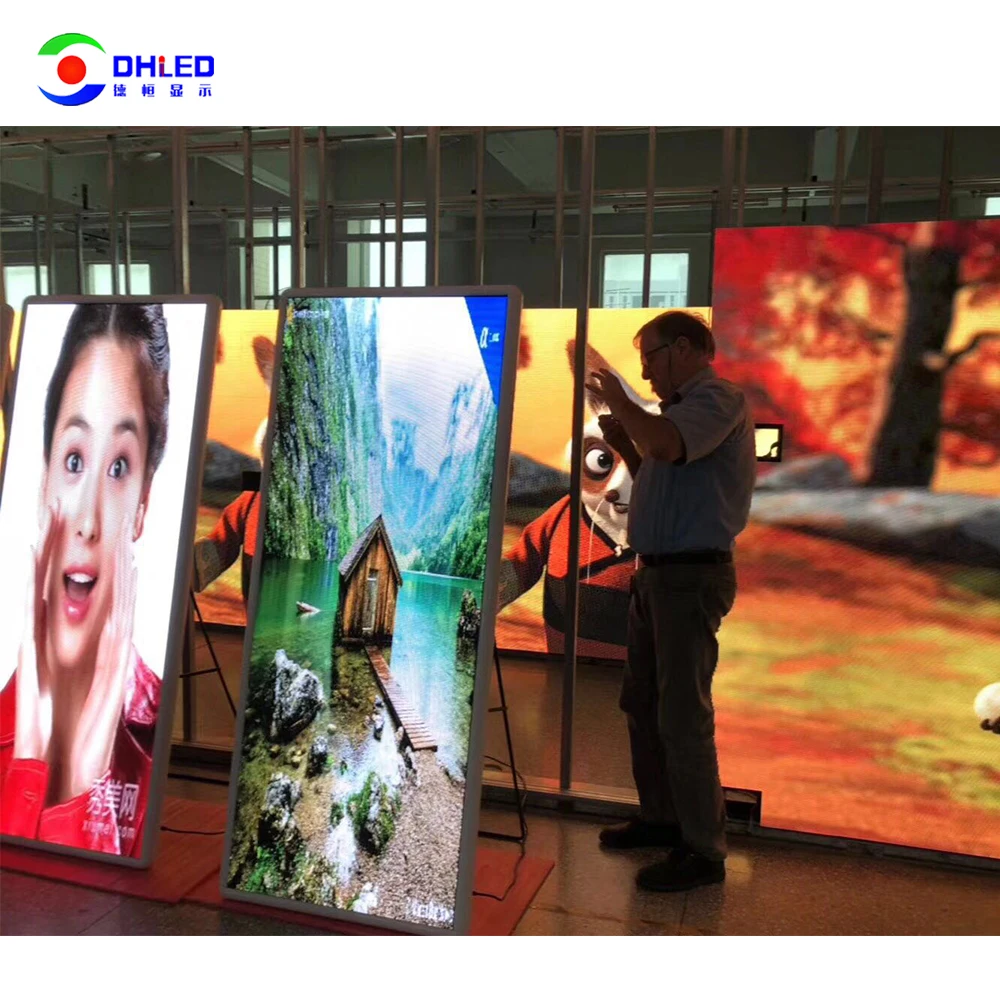 2018 Innovative P2.5 Indoor Portable Digital Poster Media Led Display ...